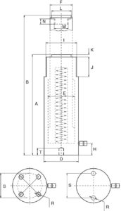 Single Acting Cylinders, Spring Return | Simson Power Tools